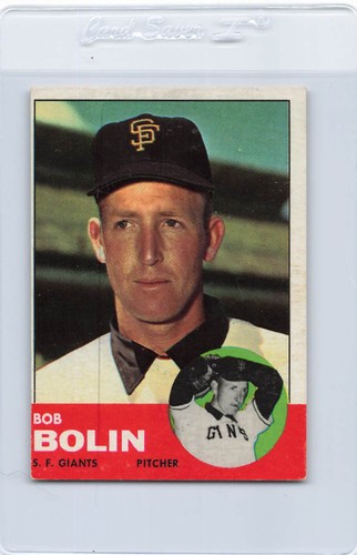 1963 Topps #106 Bob Bolin Giants VG/EX *DA-C2421 | eBay