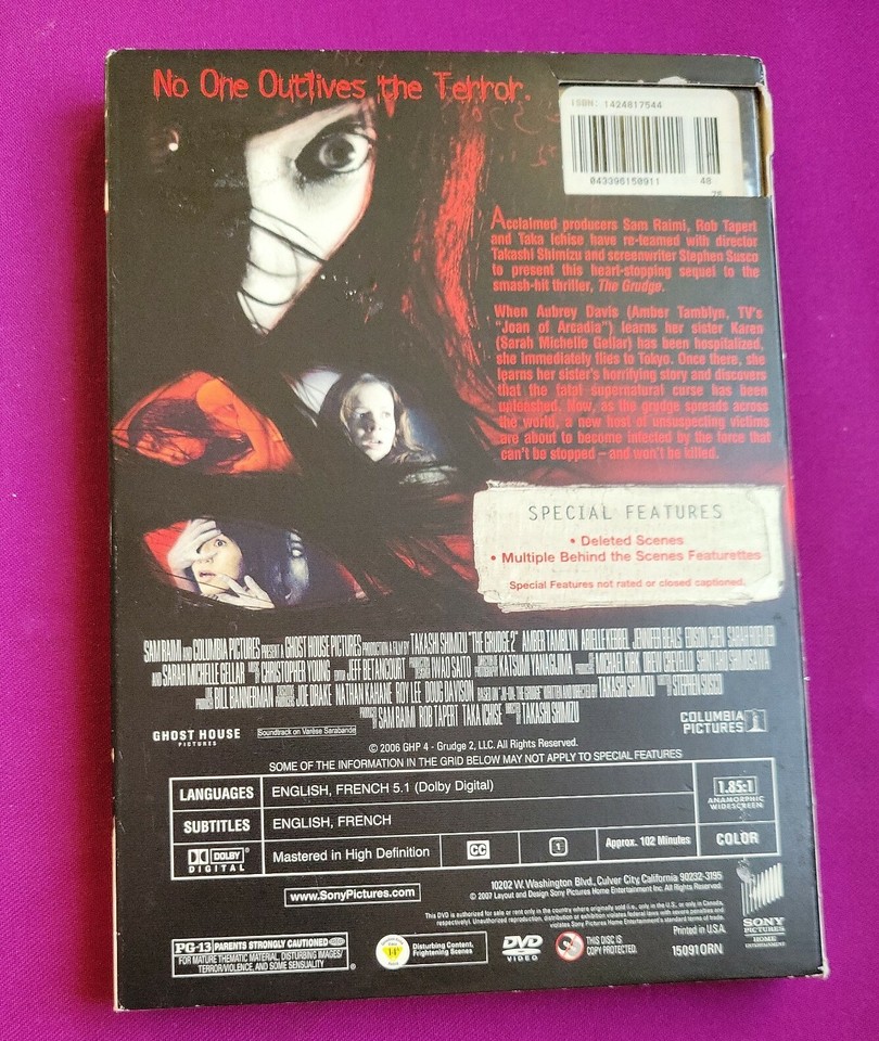 The Grudge 2 (DVD, 2007, Rated Version) with slipcover. 43396150911 | eBay