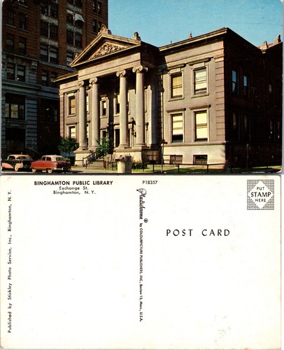 Binghamton Public Library Exchange Street NY Postcard | eBay