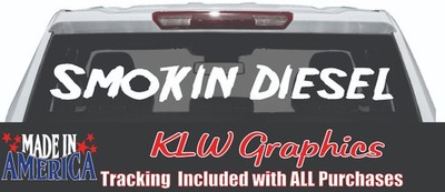 Smokin Decal Sticker Car Turbo Diesel truck 6.7L 6.6L 6.5L Soot Def ...