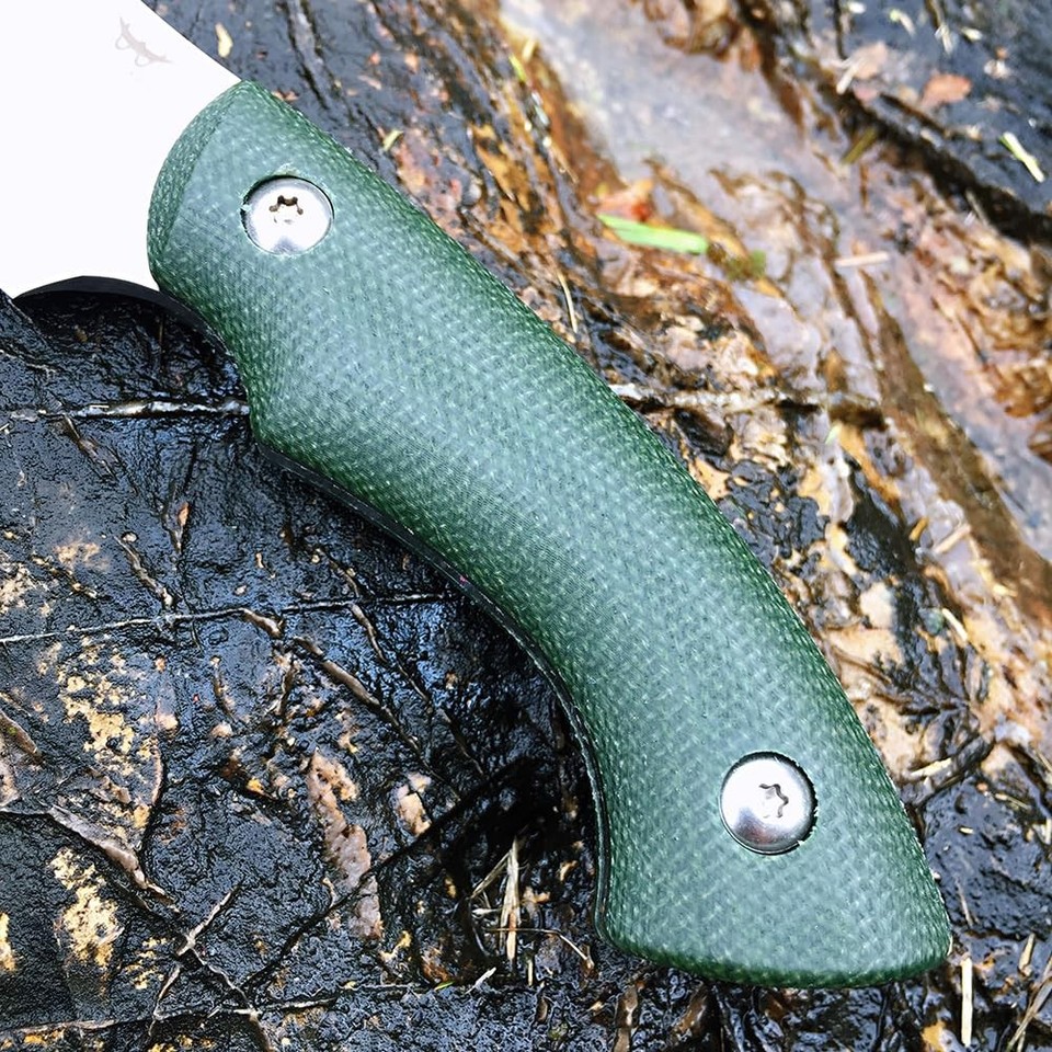 WF220 EDC Fixed Blade Knife 14C28N Blade Steel Micarta Handle with ...