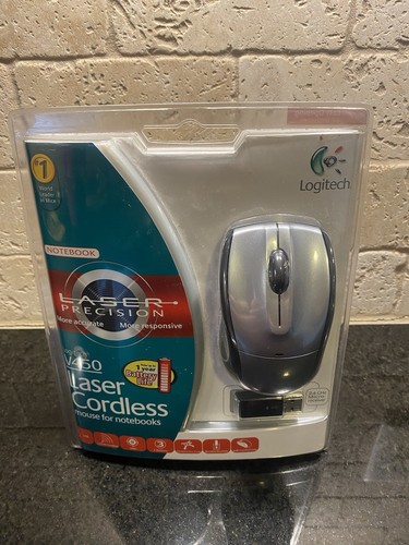 Logitech V450 Cordless Laser Precision Mouse for Notebooks Sealed brand ...