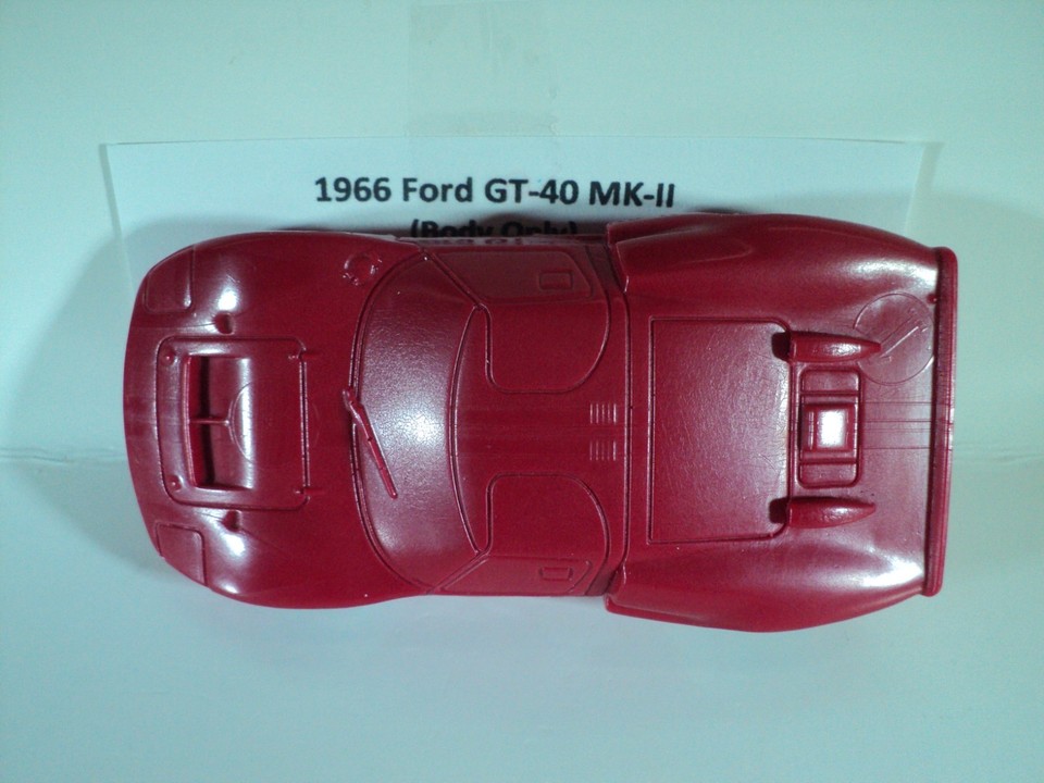 HO scale Slot Car Custom Resin body 1966 RED Ford GT-40 MK-II Fits AFX ...