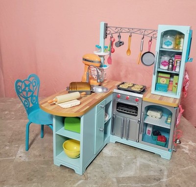 American Girl Doll Gourmet Kitchen Set Chair incl. **Excellent Cond ...