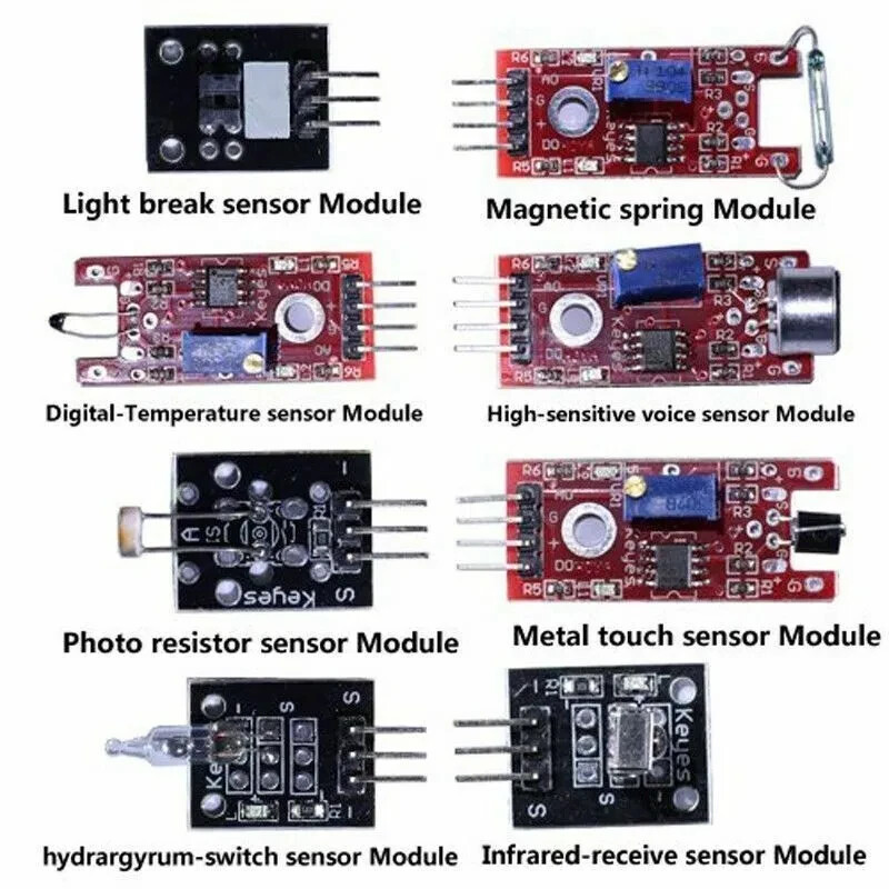 37 in 1 Box Sensor Kit For Arduino Starters DIY Raspberry Pi Good ...