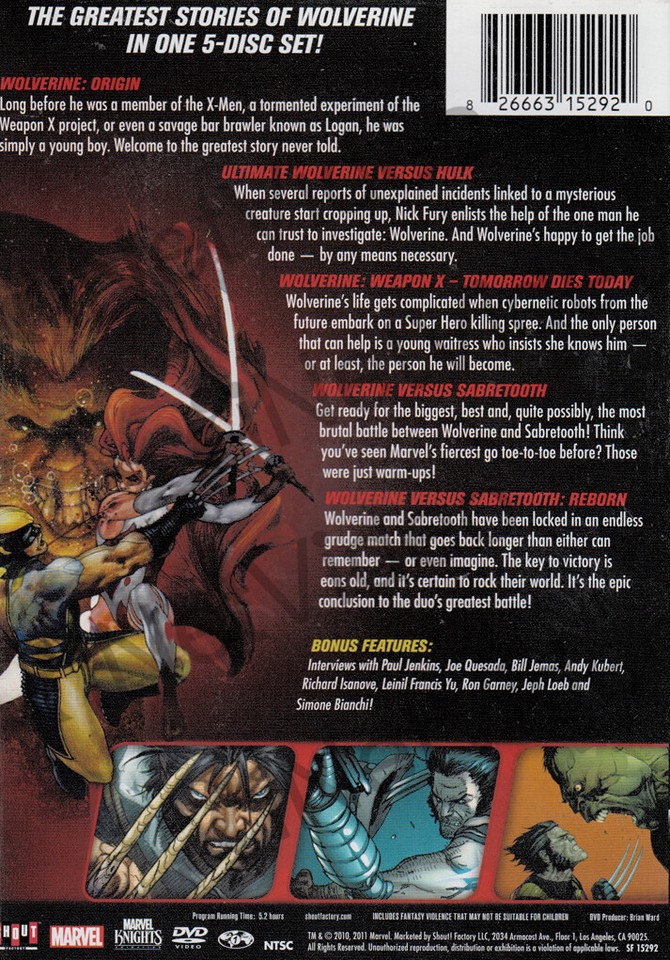 The Wolverine Collection (Marvel Knights) New DVD 826663152920 | eBay