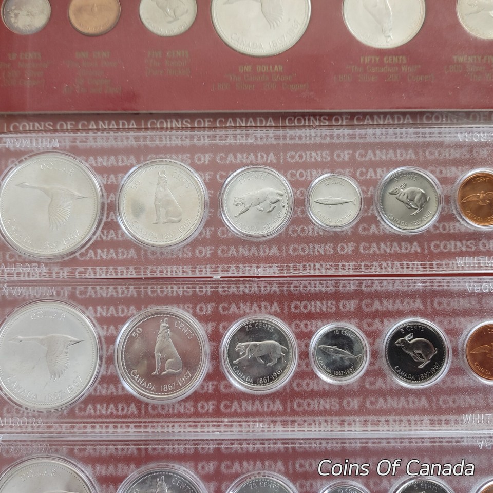 1967 Canada Centennial Coin Sets - Lot Of 8 Uncirculated Sets # ...