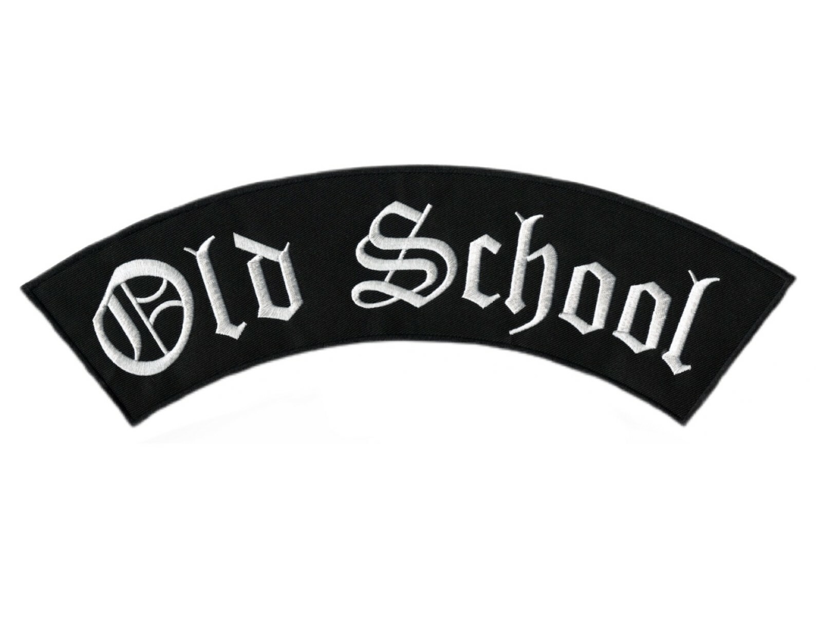OLD SCHOOL Top Rocker Patch 12"x3" | Old English Embroidered Iron On ...