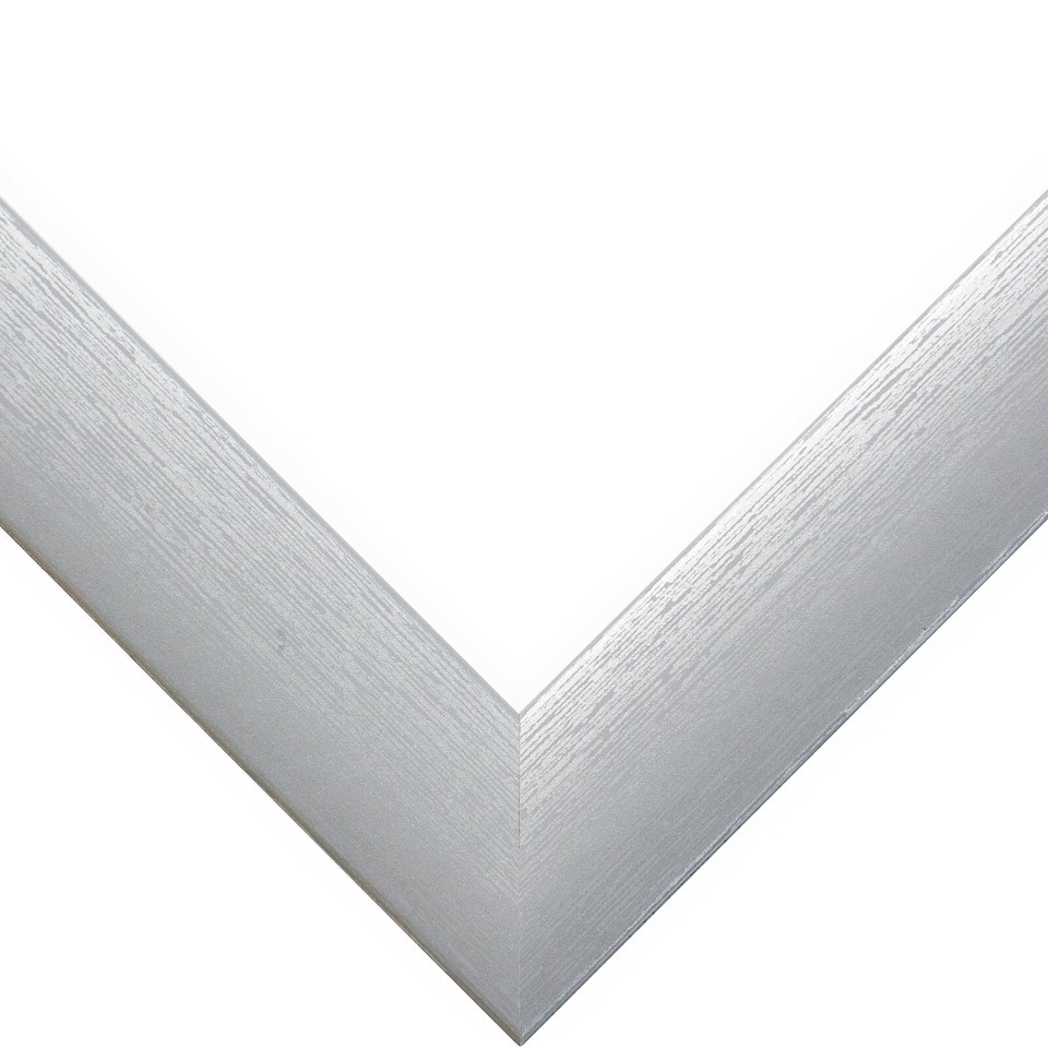 Craig Frames Contemporary 1", Brushed Silver Picture Frame Poster ...