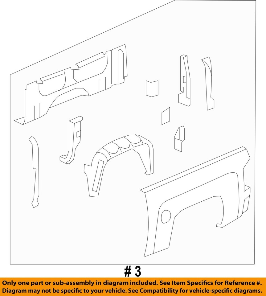 GM OEM 07-14 Sierra 1500 Pick Up Box Pick Up Box Components-Side Panel ...