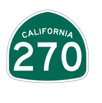 3" california state route 270 highway sign bumper sticker decal usa ...