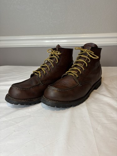Red Wing 4183 Heritage Roughneck Boots Mens 9 D Brown Leather Vibram ...