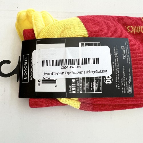 New DC Comics The Flash Socks Knee High with Wings Novelty 1 Pair with ...