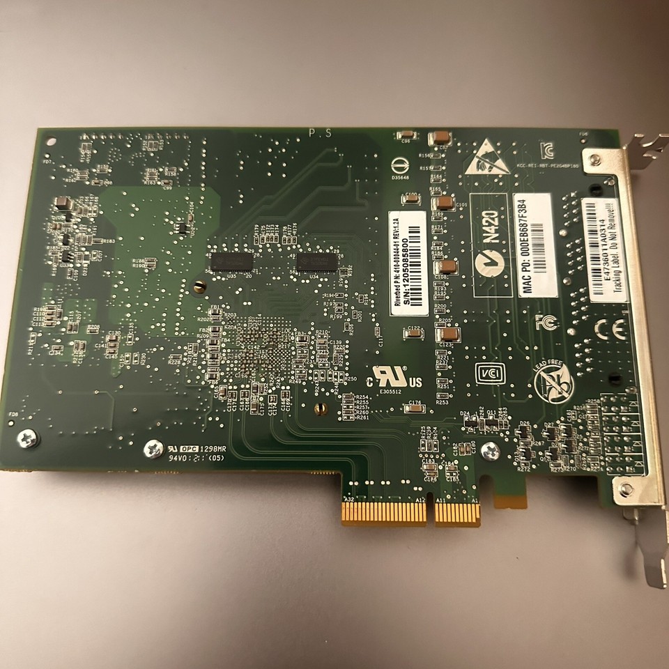 Riverbed 410-00044-01 Rev 1.2A Quad Port PCIe Gigabit Bypass Network ...