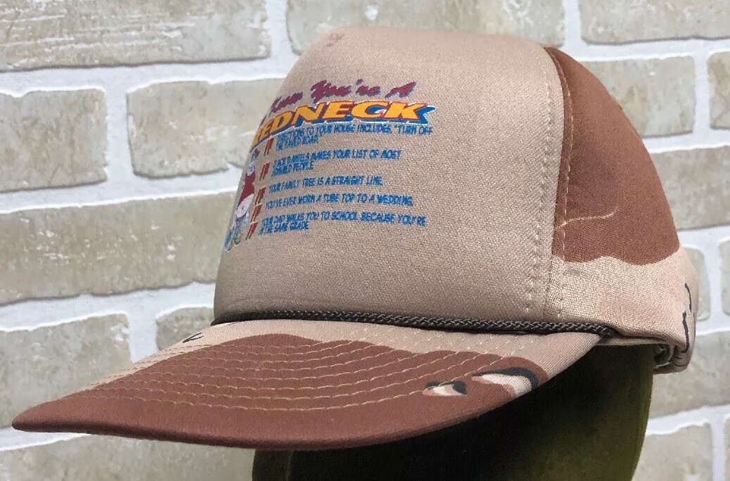 You Know You’re A Redneck If Foam Snapback Desert Camouflage Hat Cap ...