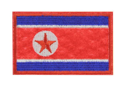 North Korea National Flag Patch Emblem Embroidered Sew Iron DPRK Badge ...
