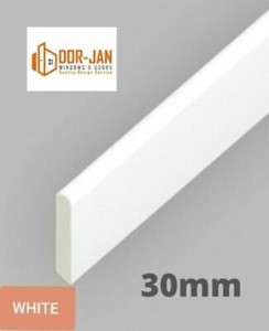 30mm WHITE UPVC Plastic Trim Cloaking Fillet Window Bead - Length 1m 2m ...