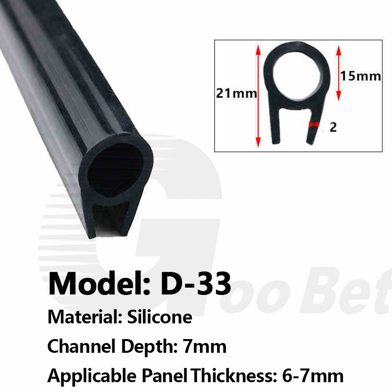 Car Finned Rubber Edge Trim Seal U Profile Van Boat Truck Door Bonnet ...