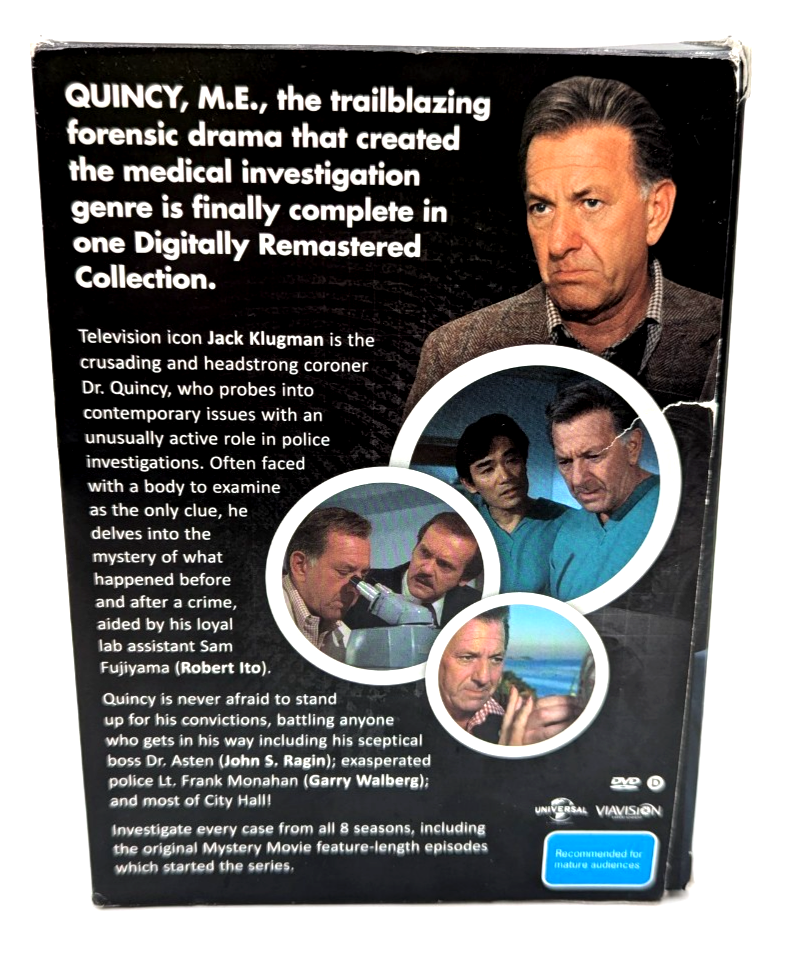 Quincy, M.E. – The Complete Collection DVD, Seasons 1–8, 39 Disc - Box ...