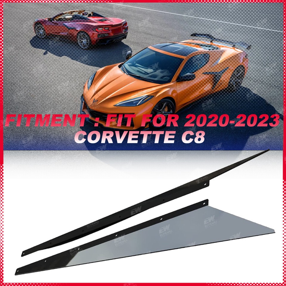 CARBON FLASH LOOK Side Skirts For 20-24 Corvette C8 Rocker Panel GM Z51 ...