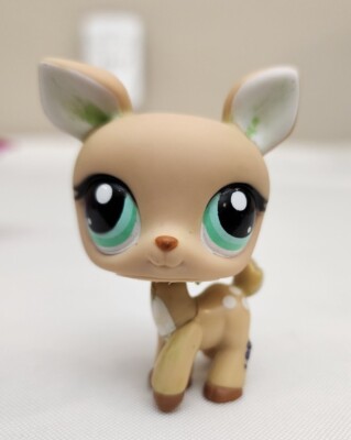 lps #979 tan deer/fawn turquoise eyes white spots authentic white ears ...