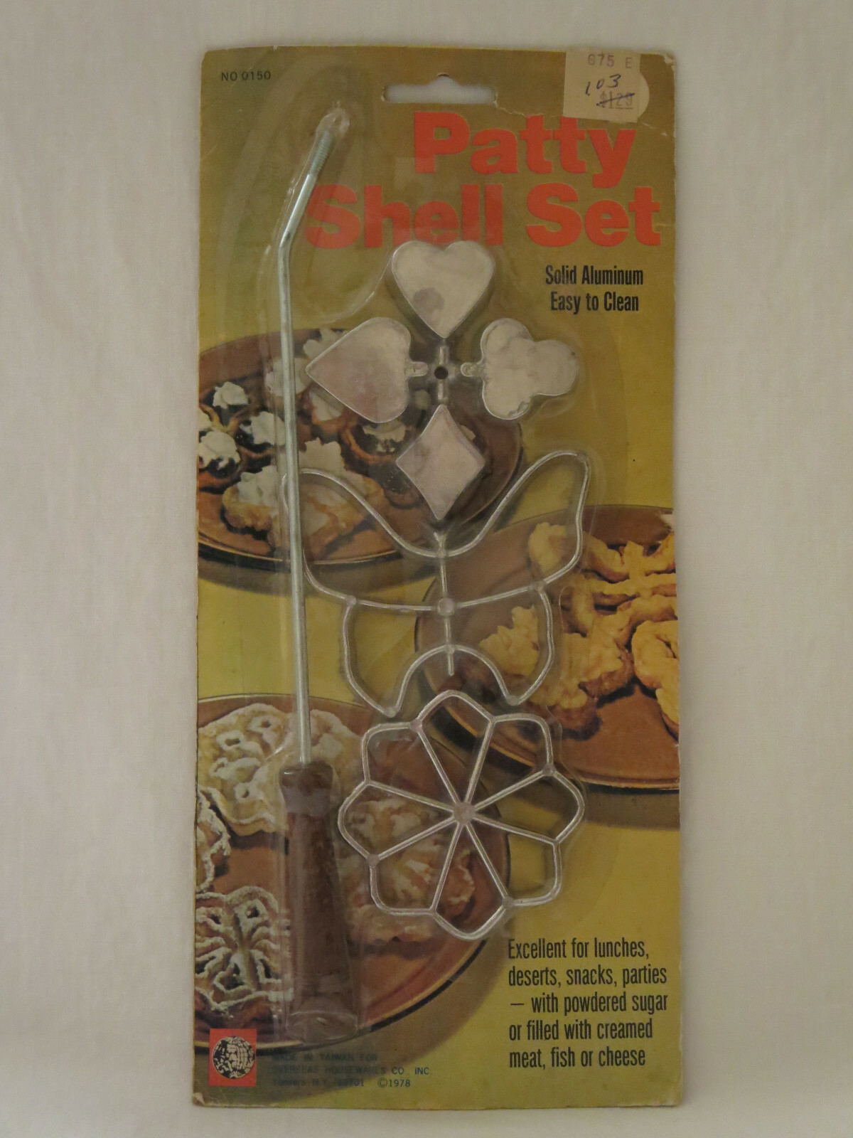 Patty Shell Set 3 Piece Rosette Butterfly Card Suits 1978 Aluminum N.I ...