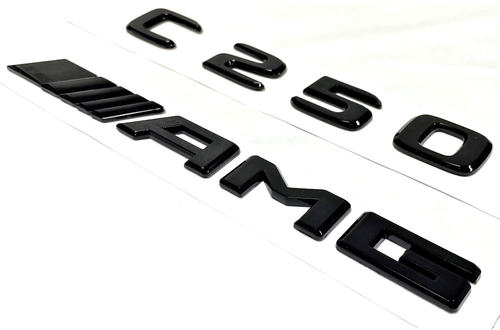 #2 C250 + AMG BLACK REPLACEMENT FOR MERCEDES REAR TRUNK EMBLEM BADGE ...