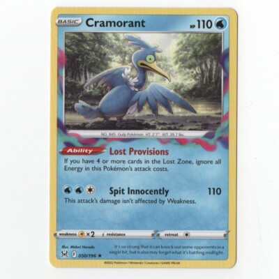 Cramorant Non Holographic Rare 050/196 Pokémon Trading Card Lost Origin ...