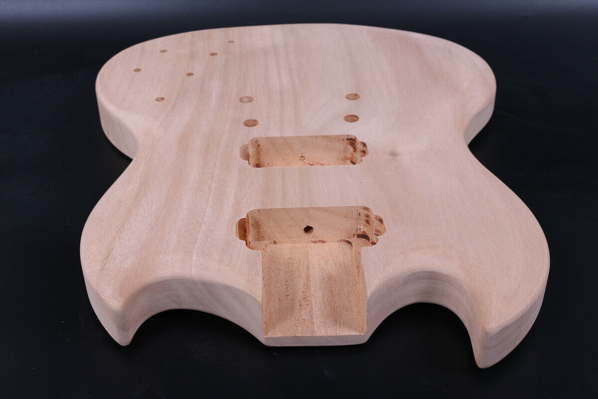 Unfinished Mahogany Wood Guitar Body Solid wood Bodies Set in Heel SG ...