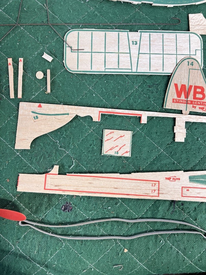 VINTAGE TOP FLITE JIGTIME STINSON SENTINEL BALSA AIRPLANE KIT TF 3-98 ...