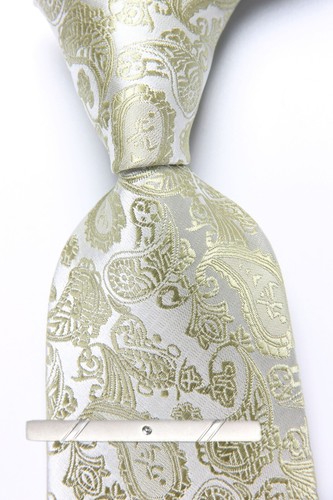 Classic Paisley Cyan JACQUARD WOVEN 100% Silk Men's Necktie Tie | eBay