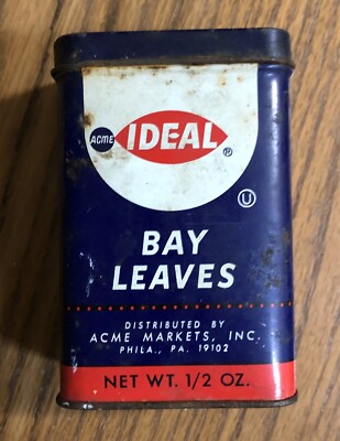 Vintage Acme IDEAL Spice Tin - BAY LEAVES | eBay