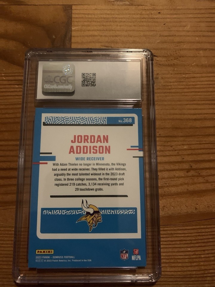 2024 Panini Donruss Jordan Addison Rookie Card CGC 9 | eBay