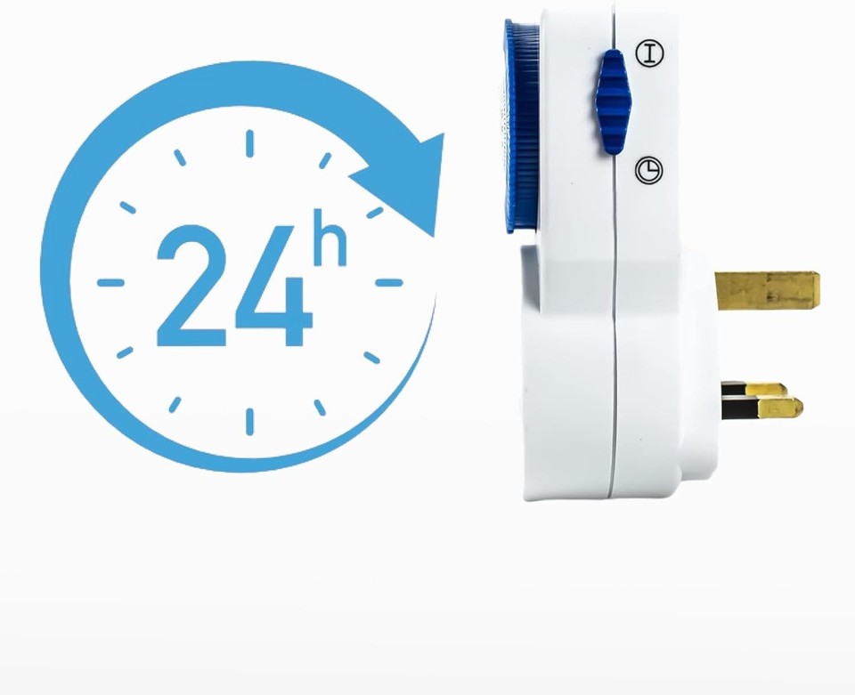 Timer Switch Mini | 24 Hour Segment Timer Light Switch | White UK Plug ...