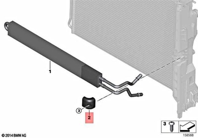 Genuine BMW E70 E71 X5 X6 Radiator Power Steering Cooler Bracket OEM ...