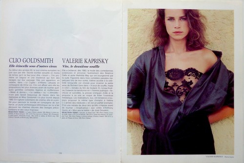 VALERIE KAPRISKY_CLIO GOLDSMITH: coupure de presse 3 PAGES 1988_FRENCH ...