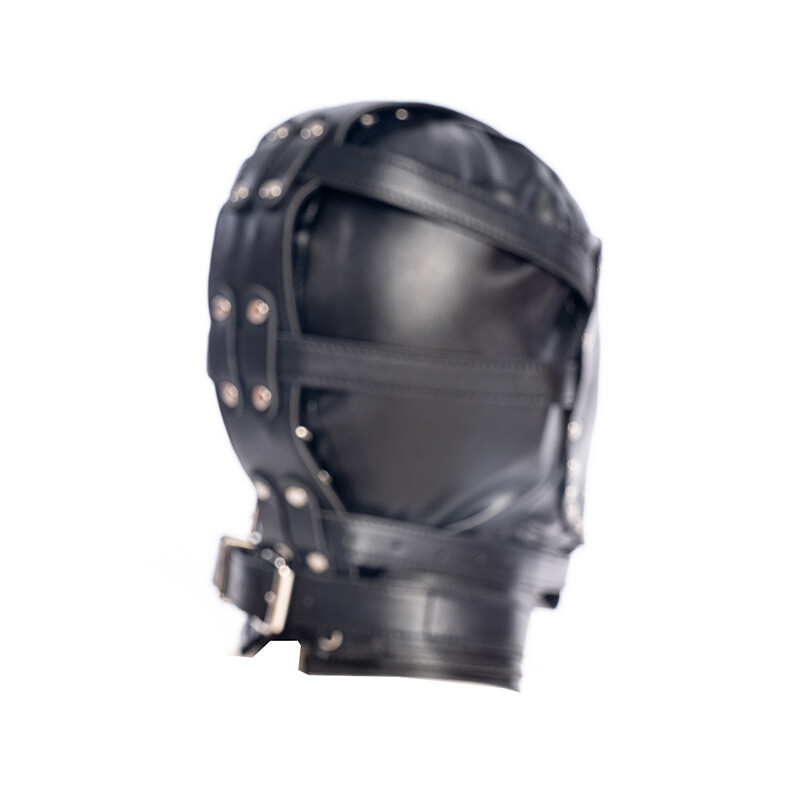PU Leather open eyes zipper mouth open lace-up Head Hood | eBay UK