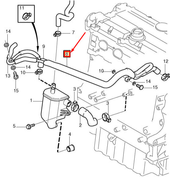 Volvo S80 Mk1 Crankcase Breather Hose 30650055 30731068 OEM for sale ...