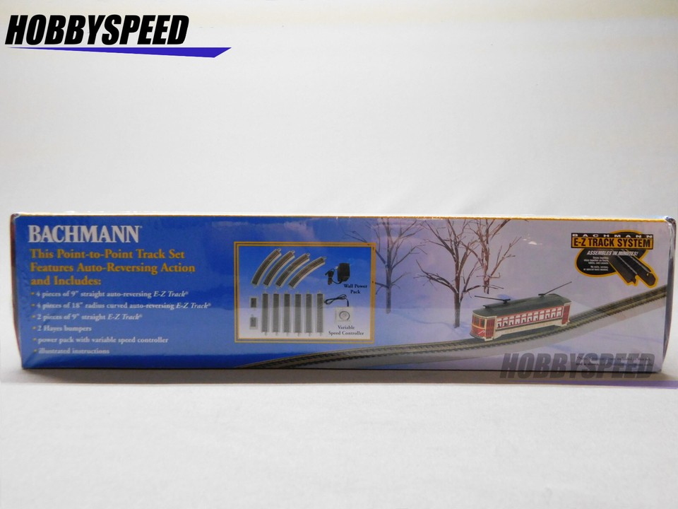 BACHMANN HO SCALE POINT TO POINT REVERSING TRACK SET trolley return ...