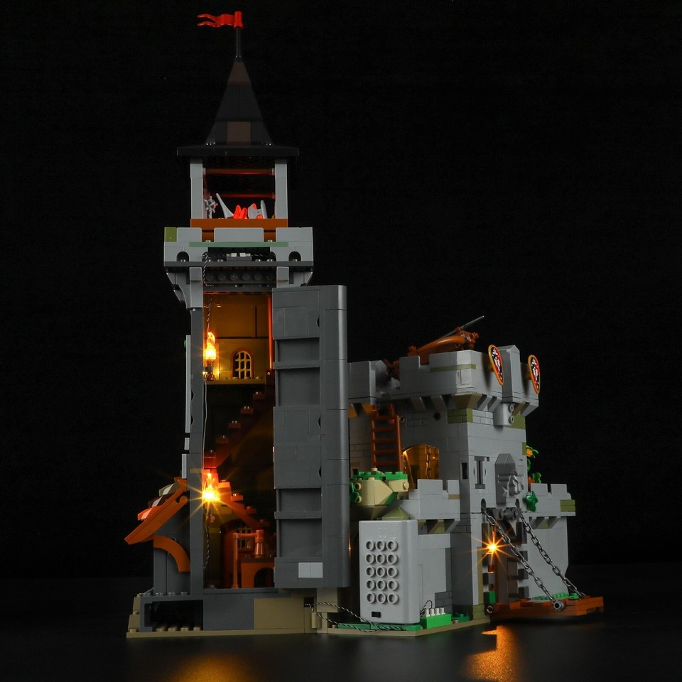 FUNWHOLE® F9027 Medieval Watchtower Building Blocks with Lights 1625 ...