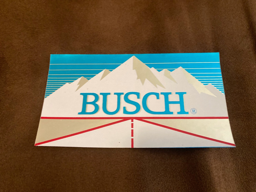 Busch Beer Sticker New Old Stock Vintage 5 1/2 Inches x 3 Inches | eBay