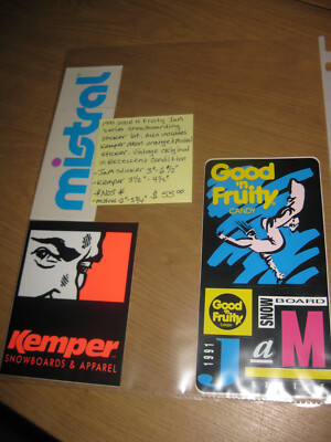 Good N Fruity KEMPER Jam Series 1991 Snowboarding Mistral Sticker VTG ...
