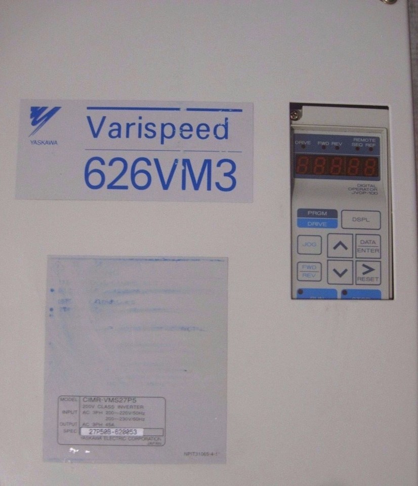 YASKAWA VARISPEED 626VM3 SPINDLE DRIVE CIMR-VMS27P5 | eBay