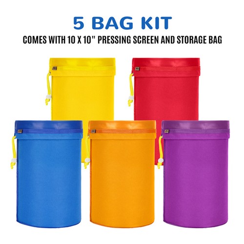 Bubble Bags 5 Bag Set Herbal Ice Bubble Hash Bags Essence Extractor Kit ...