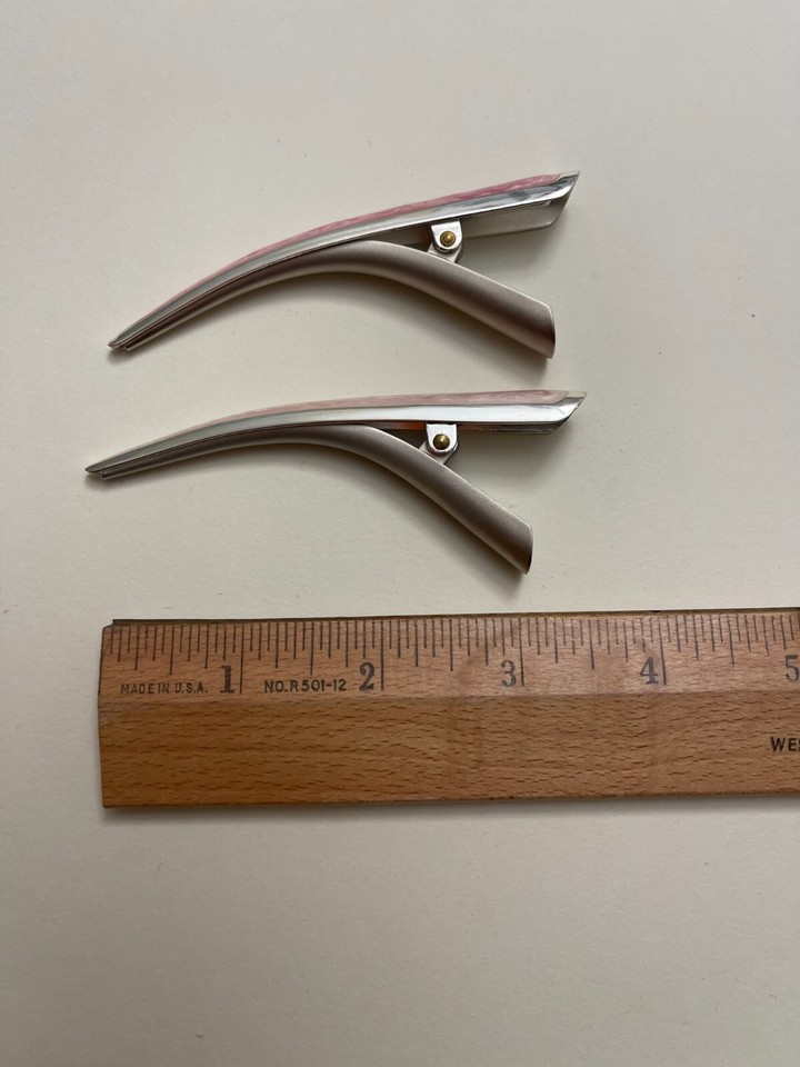 FICCARE SMALL VINTAGE BEAKS HAND-PAINTED PEARLIZED PINKS- 3.25" EACH ...