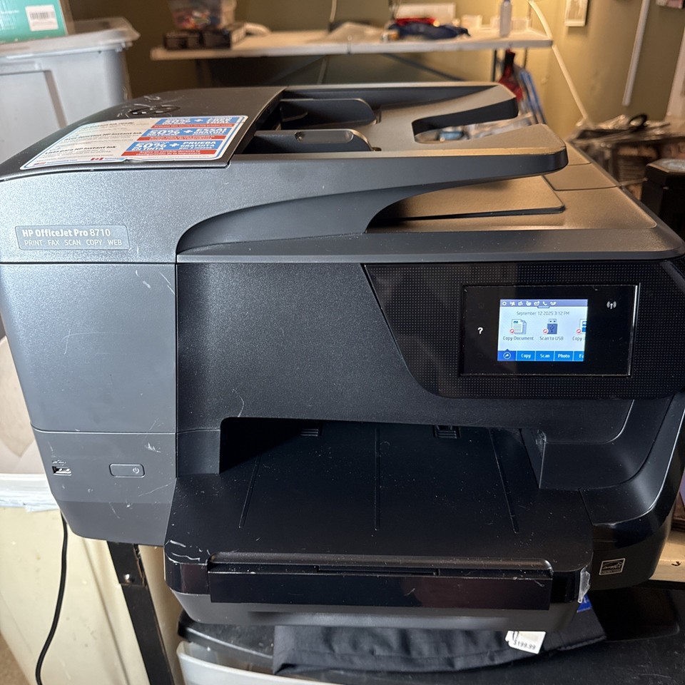 HP OfficeJet Pro 8710 Color Inkjet Printer Low Page Count All-In-One ...
