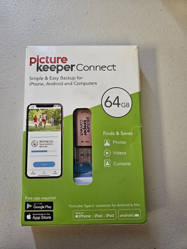 Picture Keeper Connect Back Up for Iphone Ipad Android Computer 64GB ...