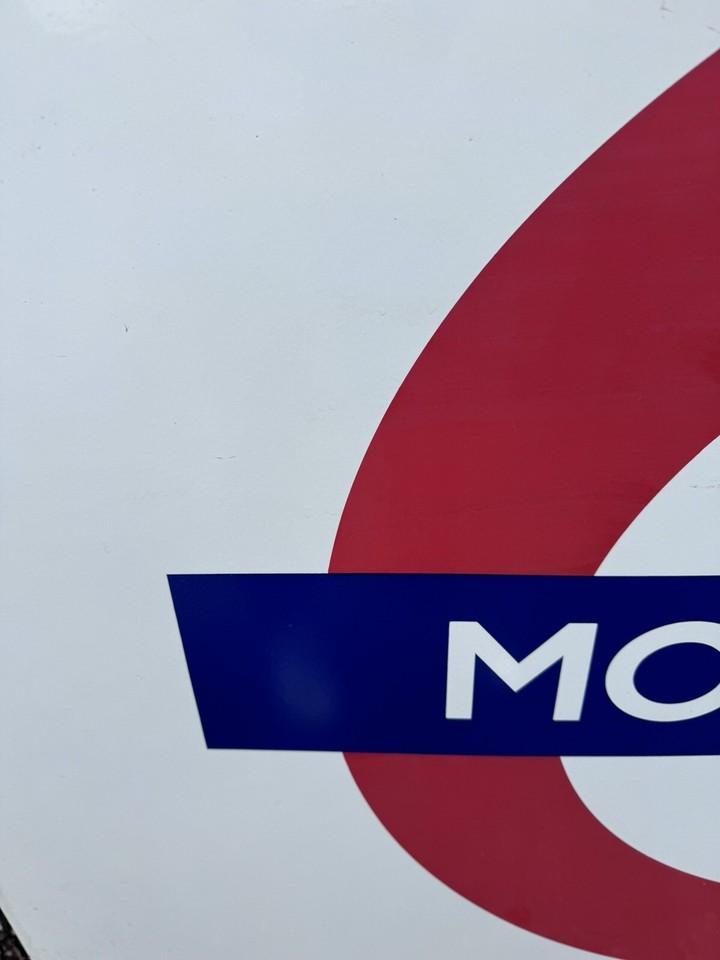 Large Vintage London Underground Enamel Sign Moorgate Station | eBay