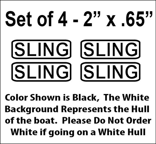 Set of 4 - 2" x .65" Sling Boat Decals #2 | eBay