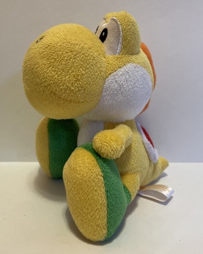 Super Mario YELLOW YOSHI Plush Toy Doll Yoshi’s Island DS Sanei 2007 5 ...